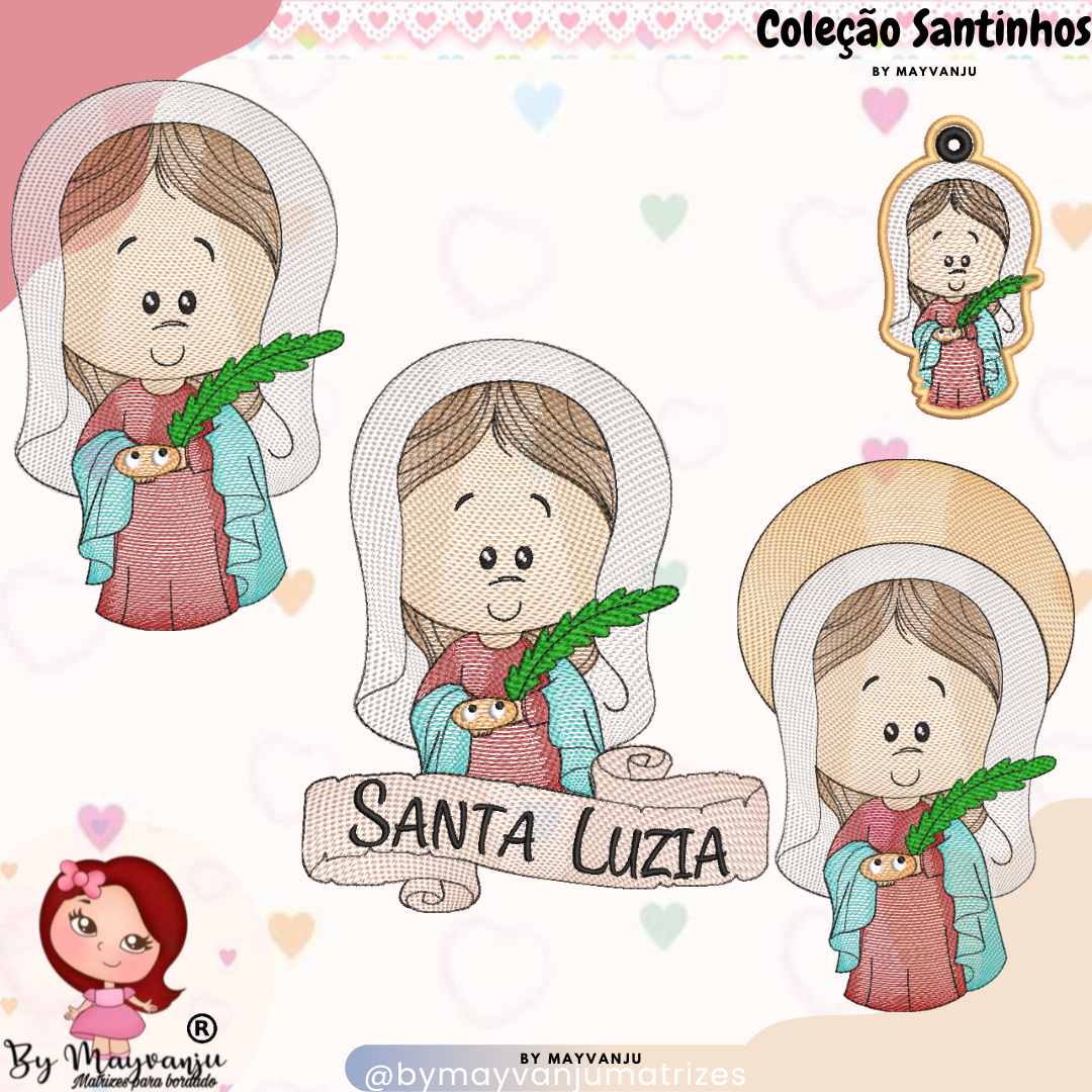 SANTINHOS- Santa Luzia - By Mayvanju Matrizes de Bordado